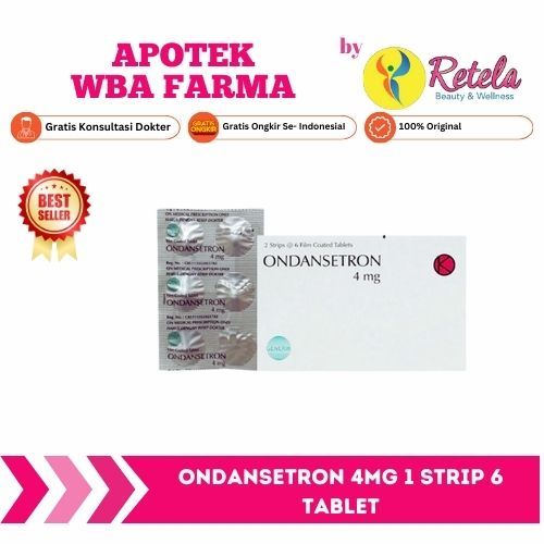 Jual ONDANSETRON 4MG 1 STRIP 6 TABLET | Shopee Indonesia