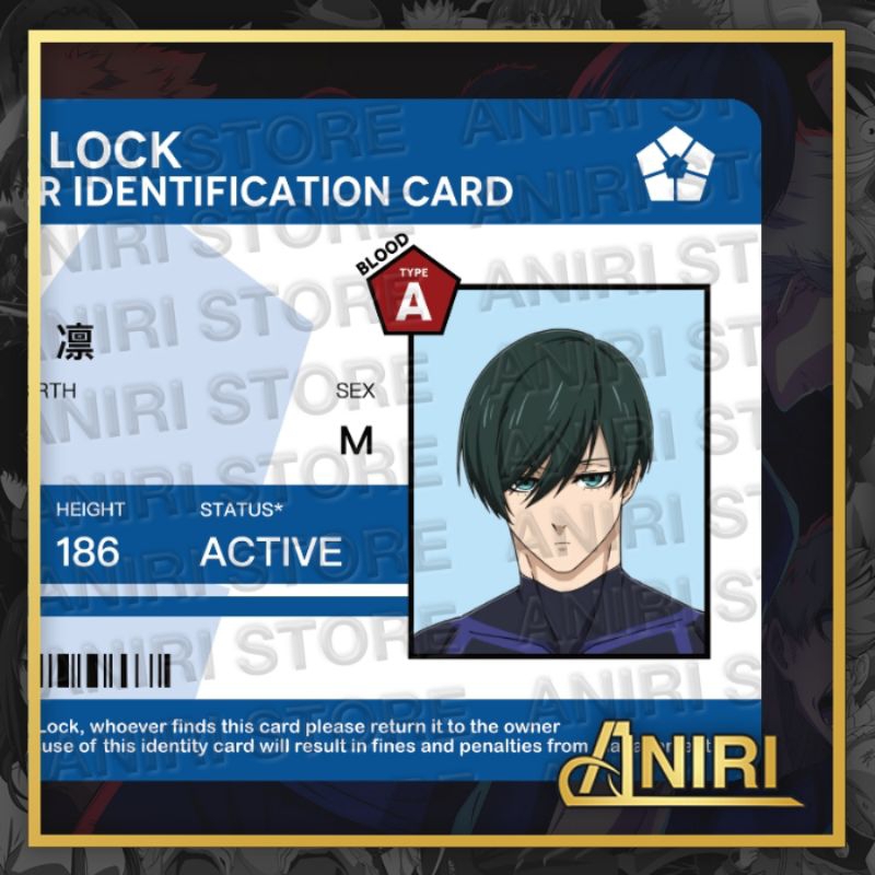 Jual ID Card Blue Lock Anime Fanmerch | Shopee Indonesia