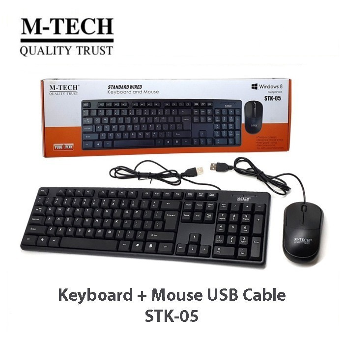 Jual Keyboard Mouse M-TECH STK-05 | Shopee Indonesia