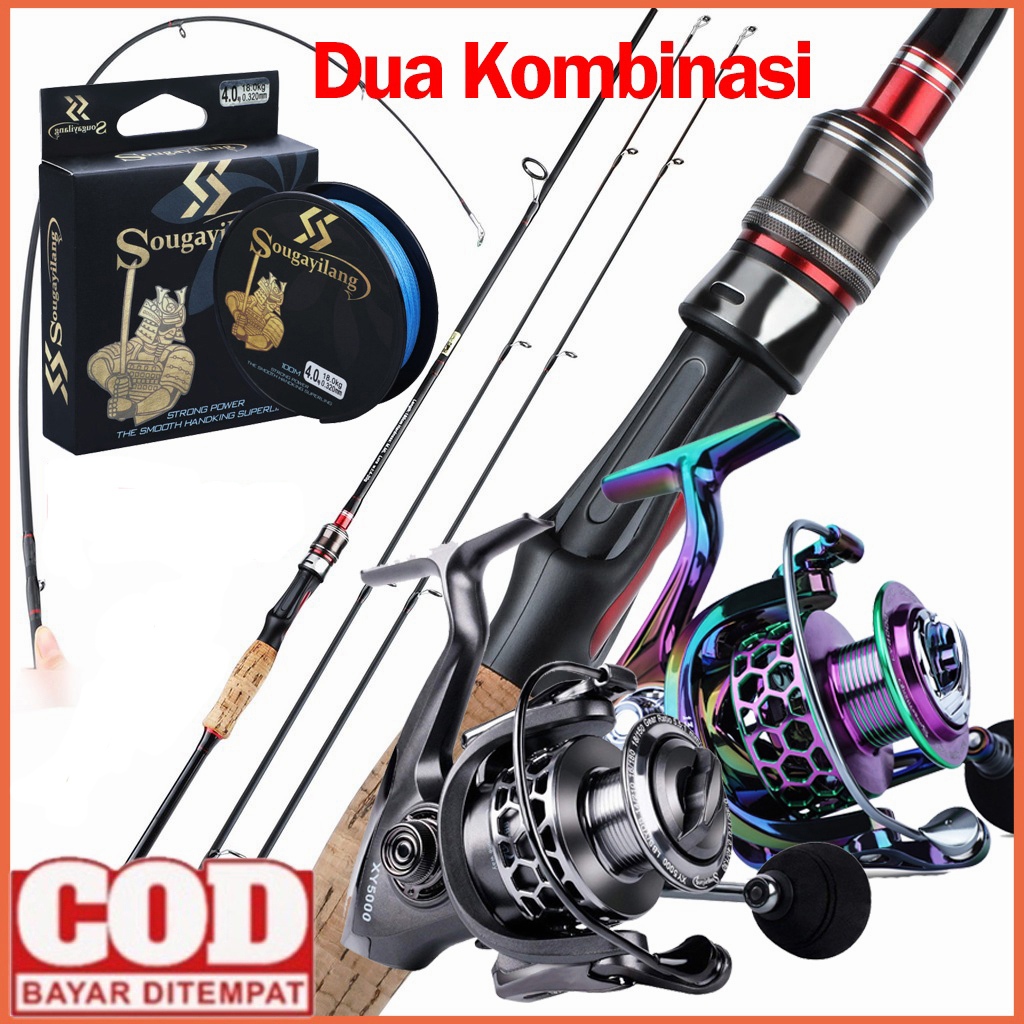 Jual Pancing Set 1.65m 2.1m Joran Pancing And 2000 4000 Reel Pancing Pancing Combo 13+1BB 5.1:1 ...