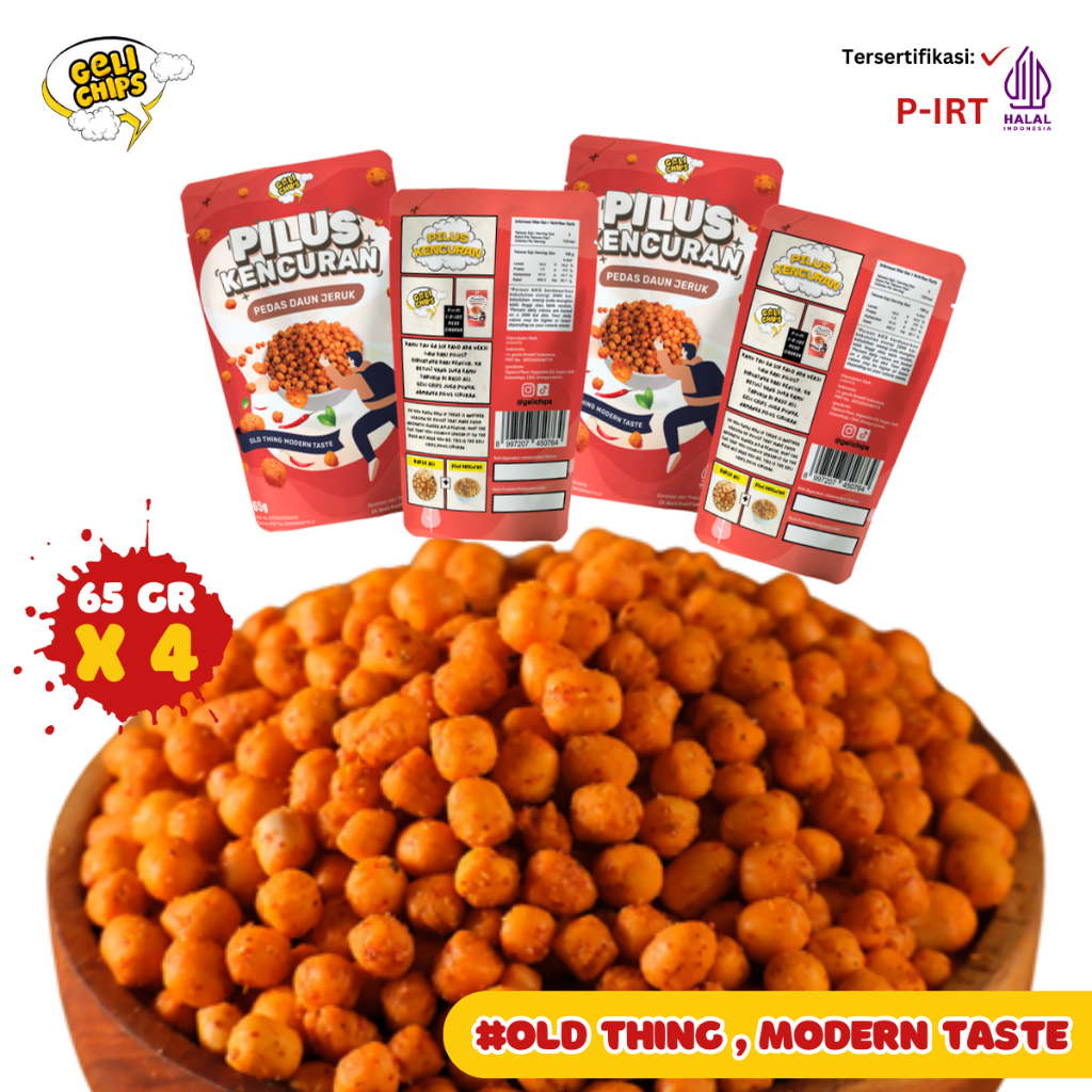 Jual Geli Chips - Paket Kombo 4 pcs Tempe Sagu Rasa Original Seasalt ...