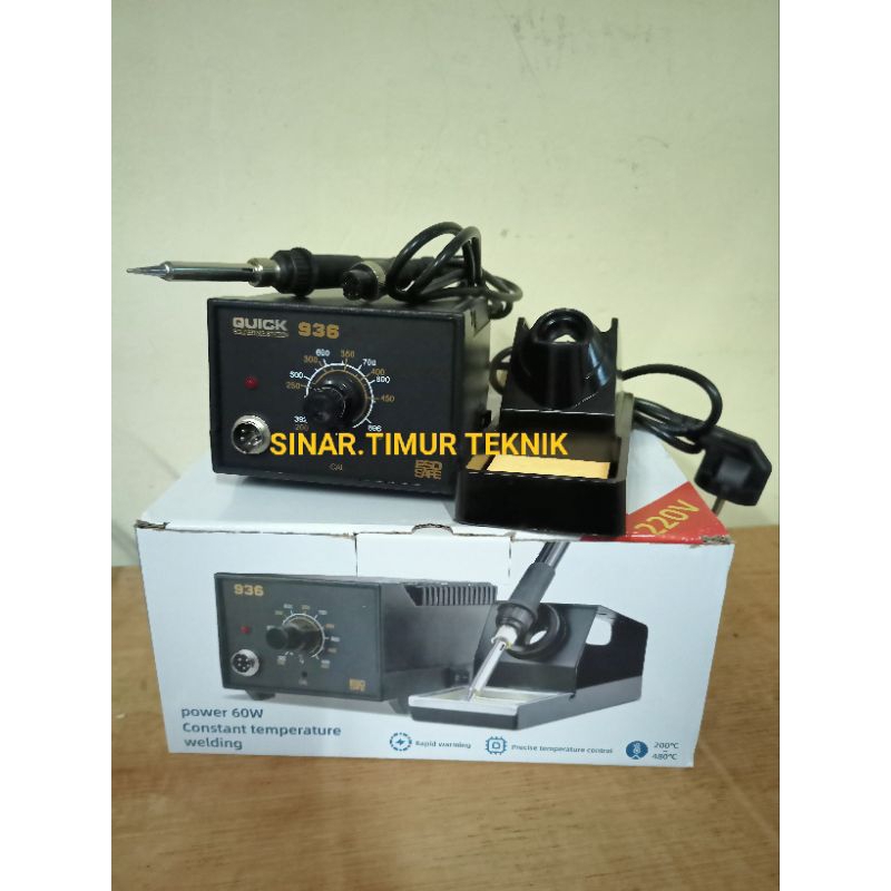 Jual SOLDER STATION QUICK 936 60W SOLDER TEMPERATUR 936 analog 60WATT | Shopee Indonesia