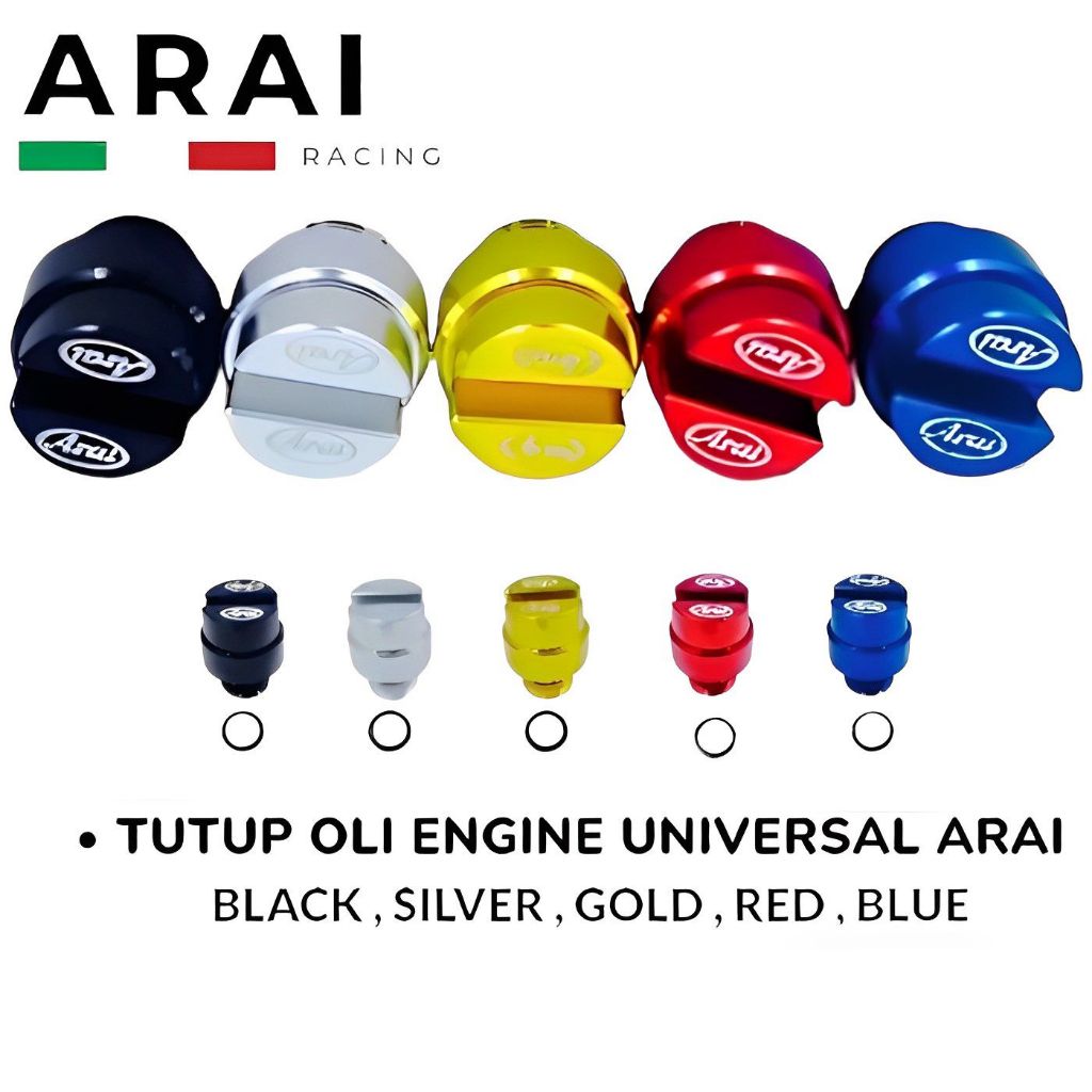 Jual BAUT Tutup Oli ARAI Full CNC Universal - Engine Oil Cap ARAI CNC ...