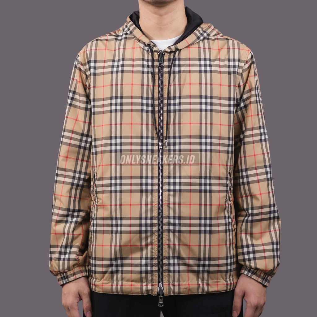 Jual BURBERRY REVERSIBLE VINTAGE CHECK JACKET BLACK (100% AUTHENTIC) | Shopee Indonesia