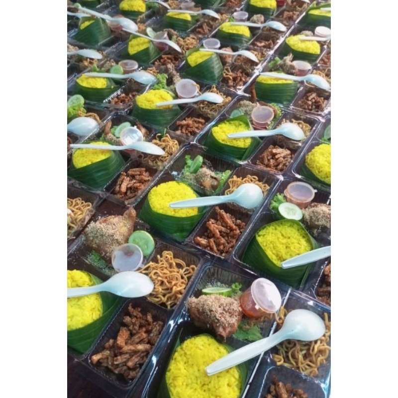 Jual Nasi Kuning Box Termurah Isi 3 Menu | Shopee Indonesia