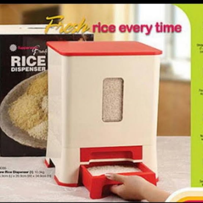 Jual FREE RANDOM | RICE DISPENSER 10,5 KG TUPPERWARE | Shopee Indonesia