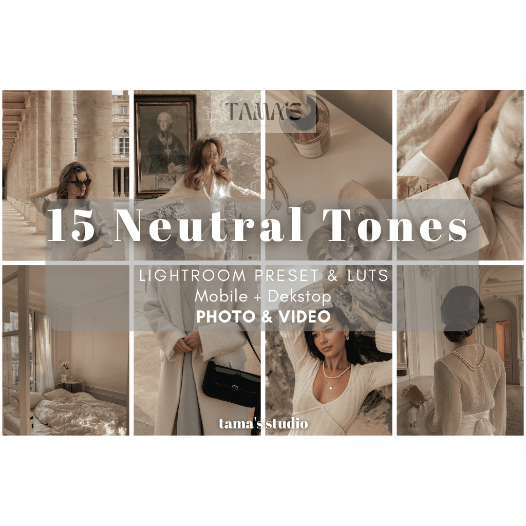 Jual 15 Neutral Tones Preset Lightroom & Video Filter LUTS Mobile ...