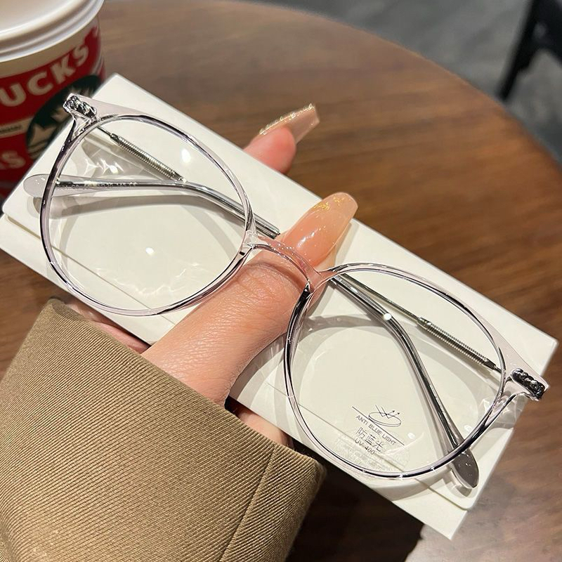 Jual Kacamata Oval Bulat Anti Radiasi Blueray 100% Lensa blue light blocking untuk pria & wanita ...