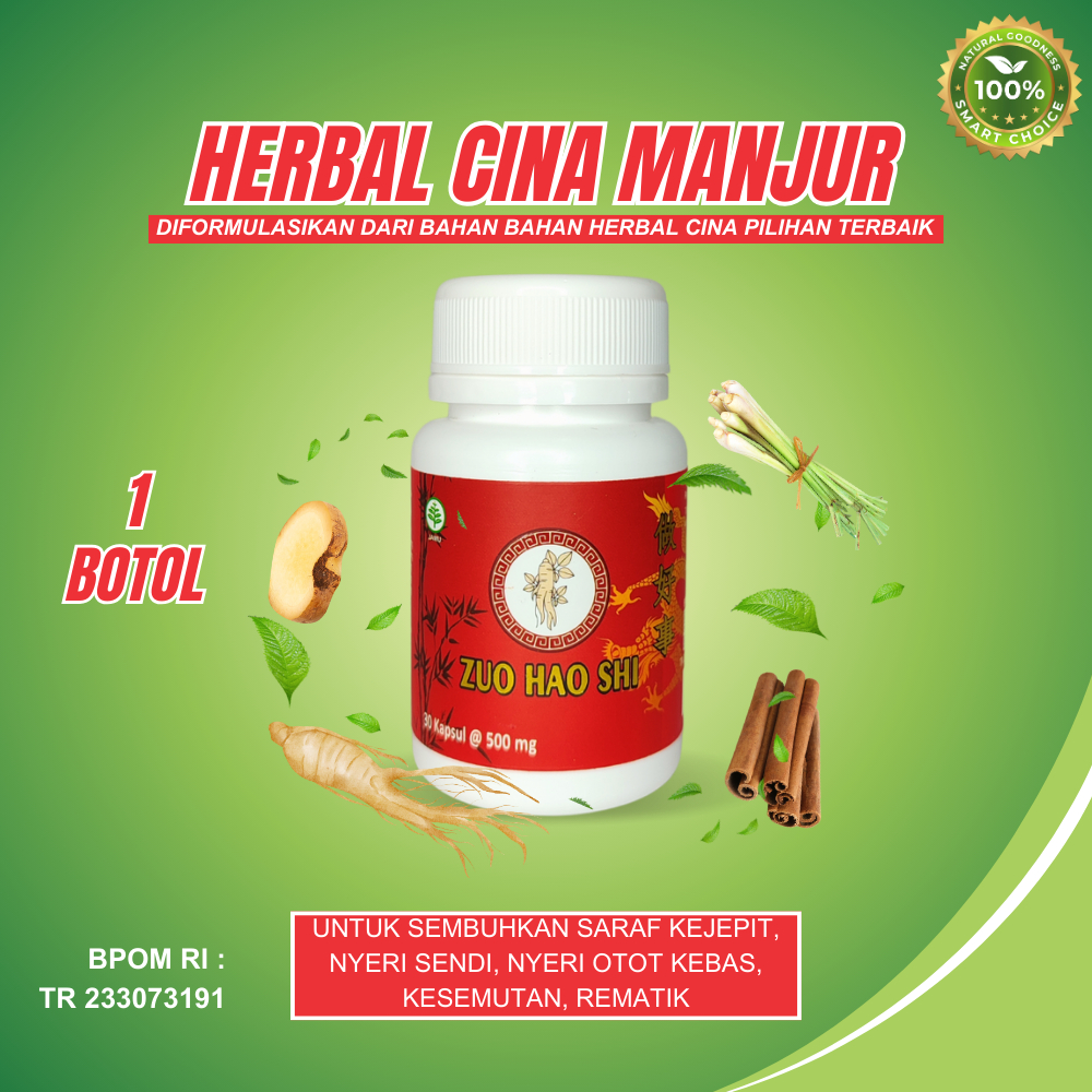 Jual 1 Botol Herbal Zuo Hao Shi Atasi Saraf Kejepit | Shopee Indonesia