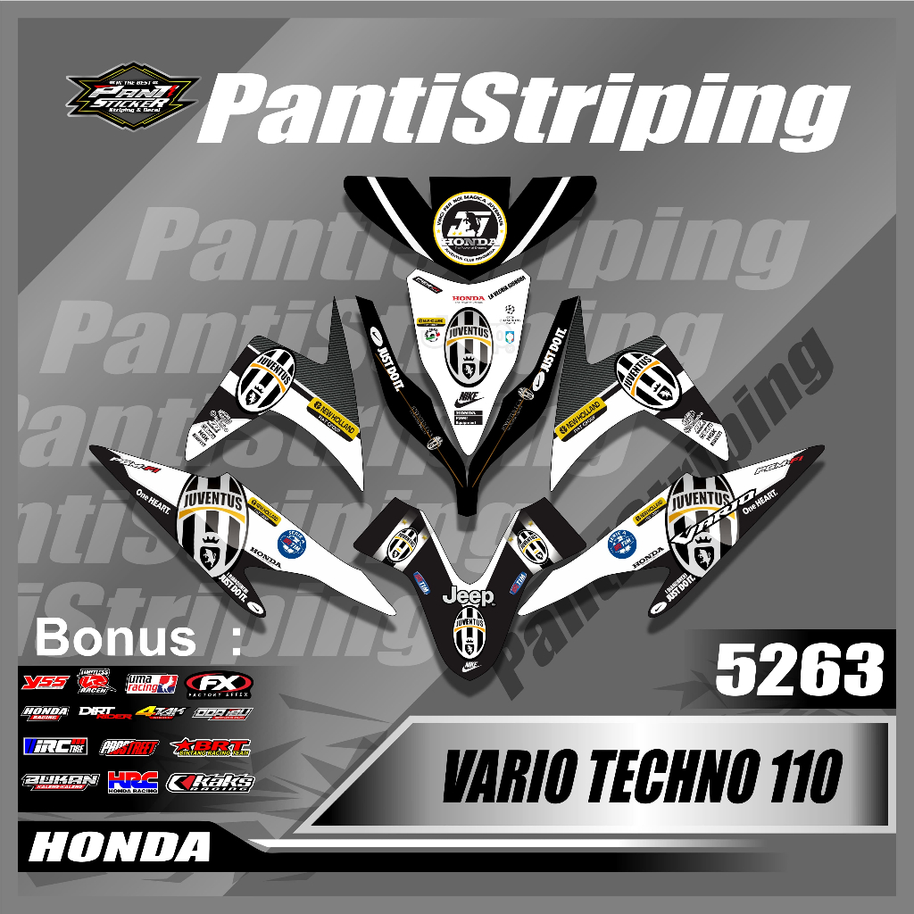 Jual Sticker Decal Striping Motor Vario Techno 110 Fullbody Terbaru ...