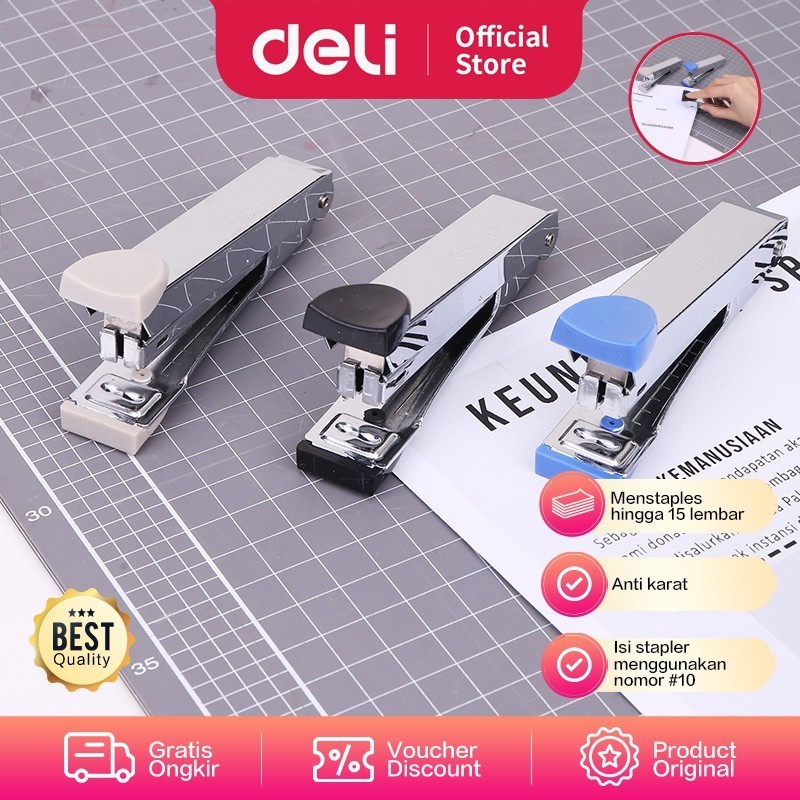 Jual Deli Staples / Stapler - #10 - Warna Mewah Modern Untuk Kantor ...