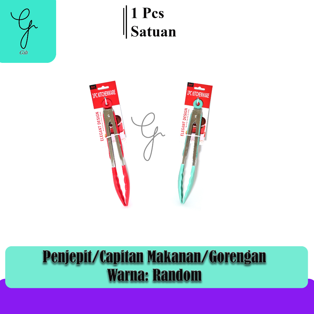 Jual Penjapit Pencapit Makanan/ Tong/ Capitan Kue Silikon Multifungsi ...