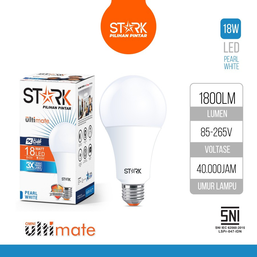 Jual STARK OMNI ULTIMATE LAMPU LED 18 WATT / BOHLAM LED PUTIH PEARL ...