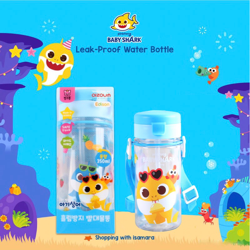 Jual Pinkfong Baby Shark Leak-Proof Water Bottle / Tempat Minum Anak | Shopee Indonesia