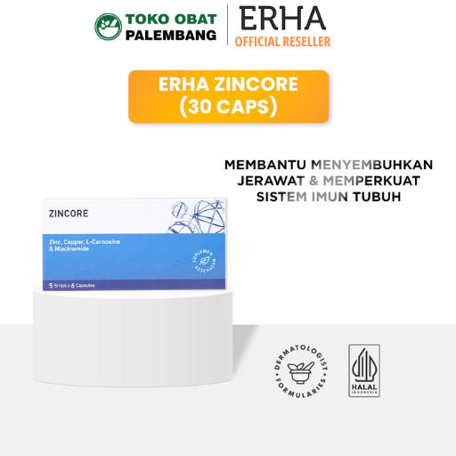 Jual ERHA ZINCORE 30 KAPSUL SUPLEMEN DAYA TAHAN TUBUH KULIT ZINC ...