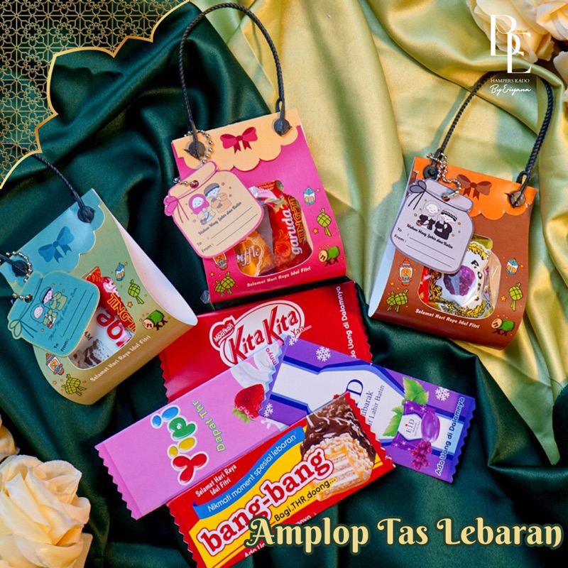 Jual Amplop Lebaran Bentuk Tas Tenteng Permen Aesthetic Lucu Plastik ...