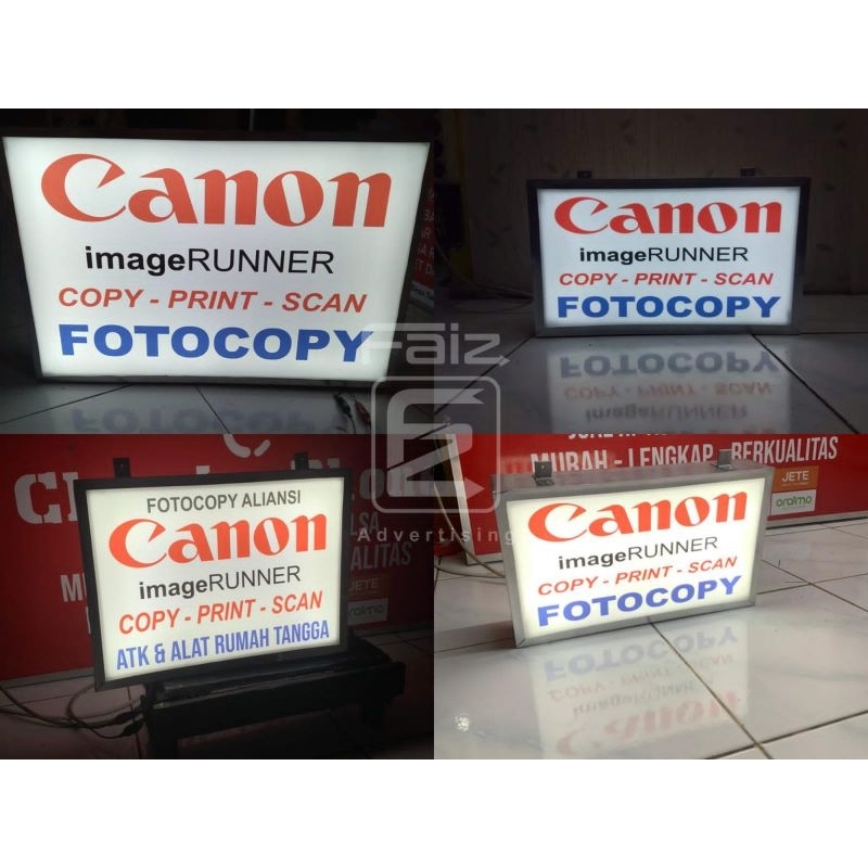 Jual Neon Box Fotocopy custom 2 muka akrilik | Shopee Indonesia