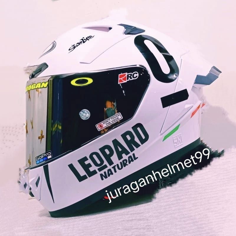Jual Helm half face ALV Genesis Putih Paket Ganteng Leopard | Shopee ...