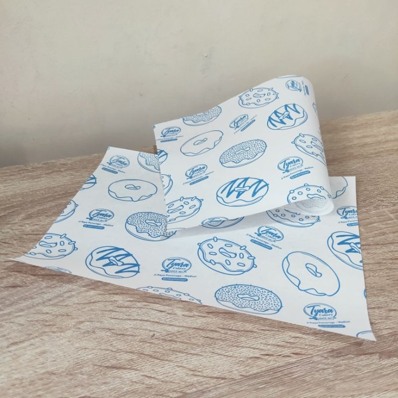 Jual CUSTOM Kertas Roti Foodgrade 13 x 18 cm - Wrap Paper / Kertas ...