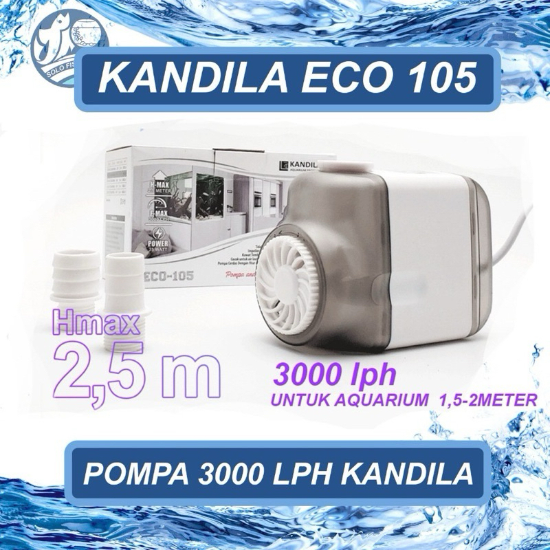 Jual Mesin Pompa air kolam ikan koi 6000L 5500L low watt 1 2 3 4 meter ...