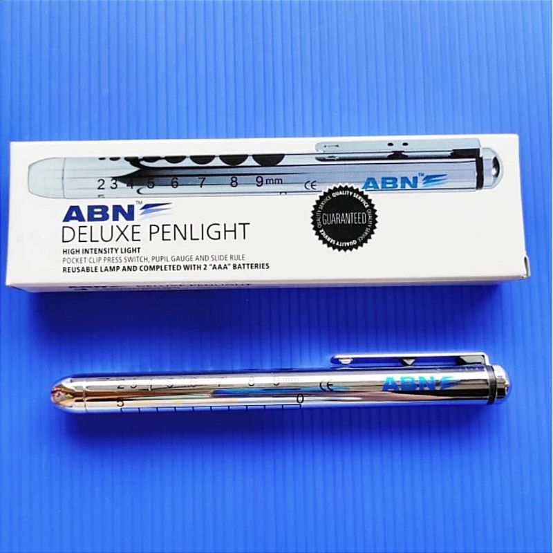 Jual Penlight Stainless ABN DELUXE Sinar Kuning Senter Medis Diagnostik ...