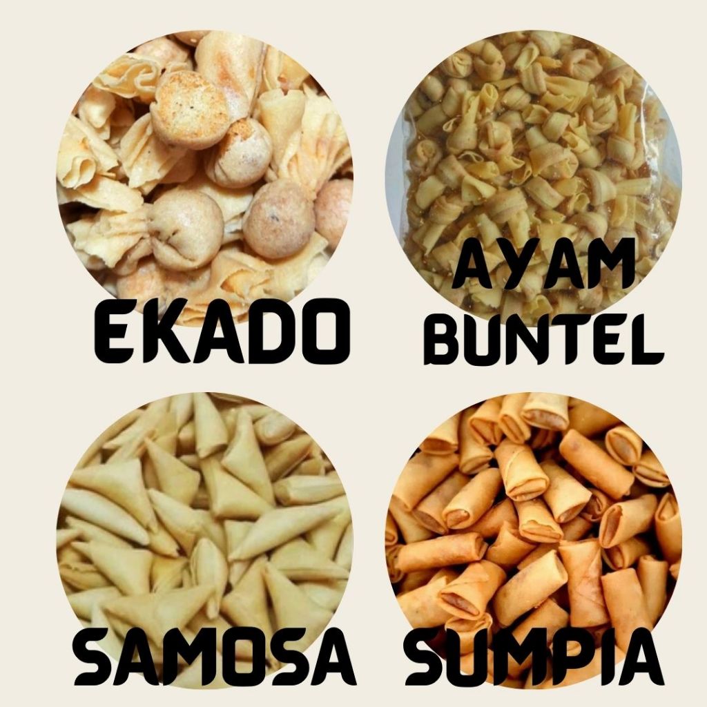 Jual SNACK LEBARAN EKADO/SUMPIA/SAMOSA/AYAM BUNTEL | Shopee Indonesia