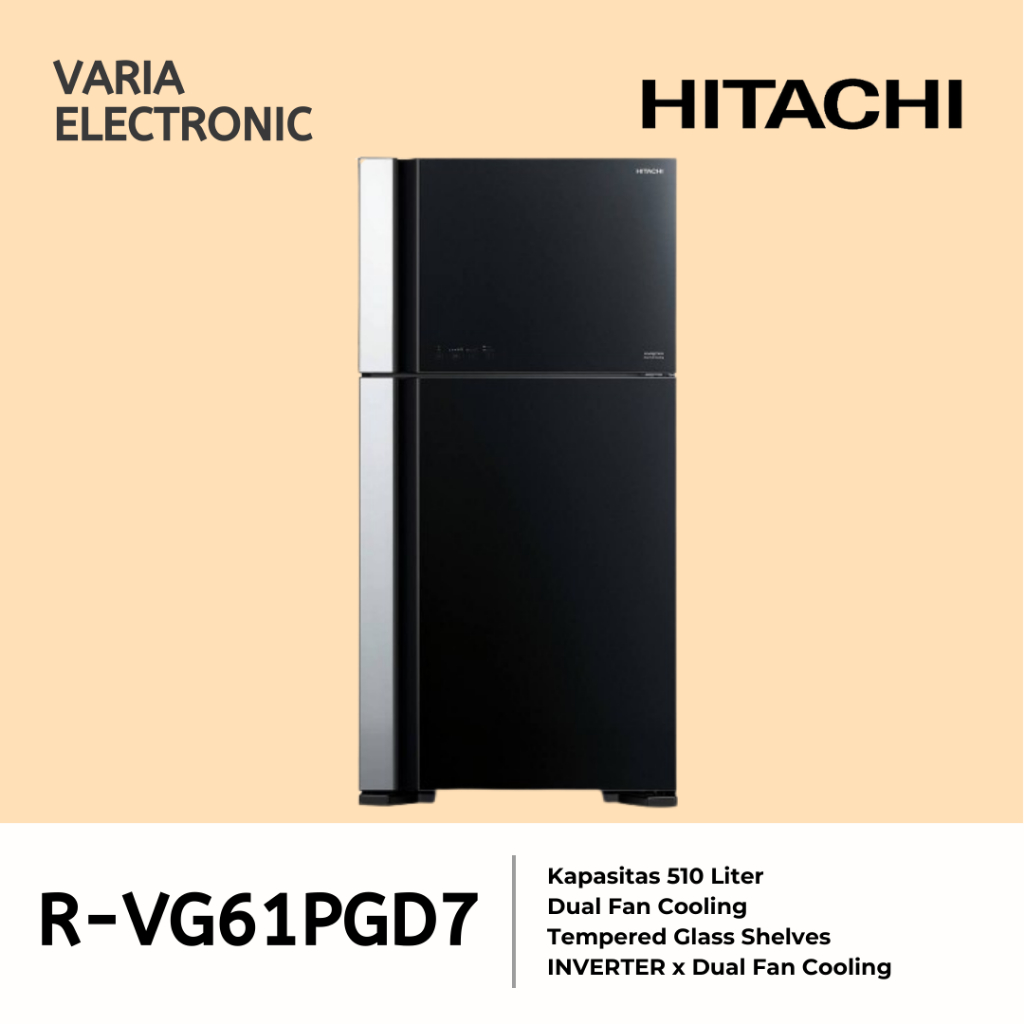 Jual Kulkas 2 Pintu HITACHI R-VG61PGD7 | Shopee Indonesia