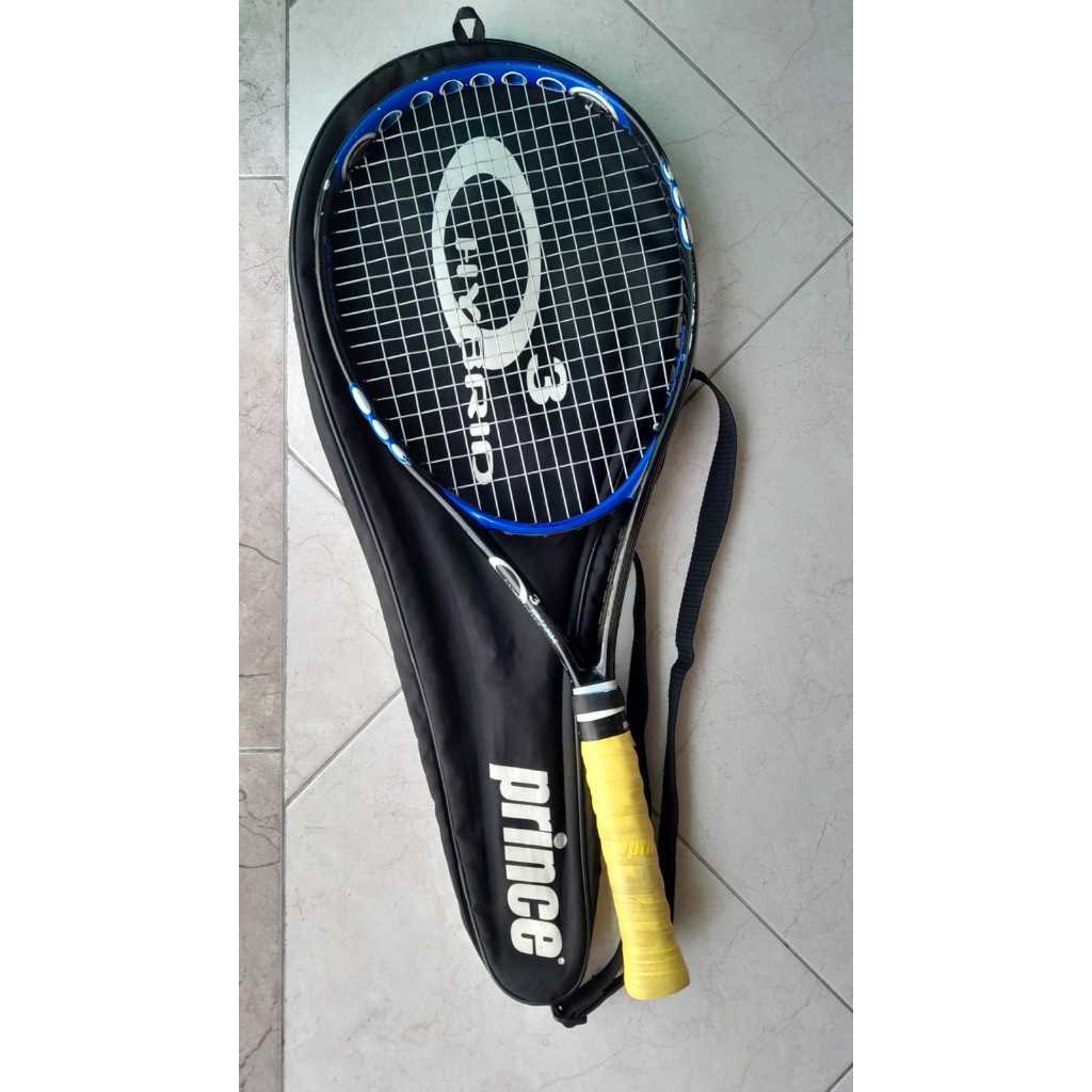 Jual Raket Tenis Prince O3 Hybrid Shark Original plus sarung raket ...