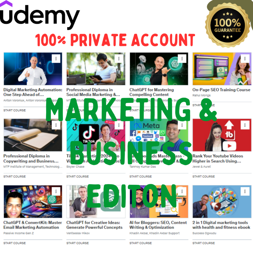 Jual Udemy Premium Course Edisi Marketing & Bisnis | Shopee Indonesia