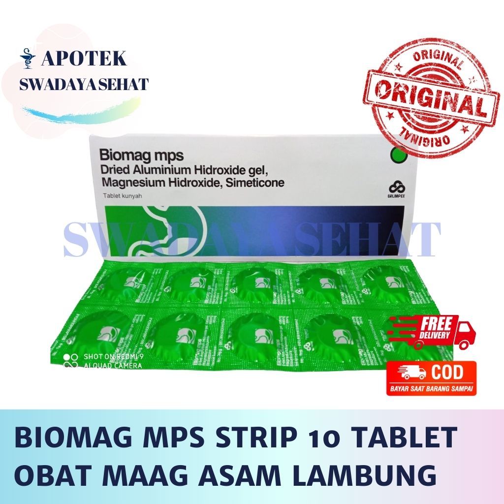 Jual BIOMAG MPS STRIP 10 TABLET - Obat Maag Asam Lambung Kembung Nyeri ...