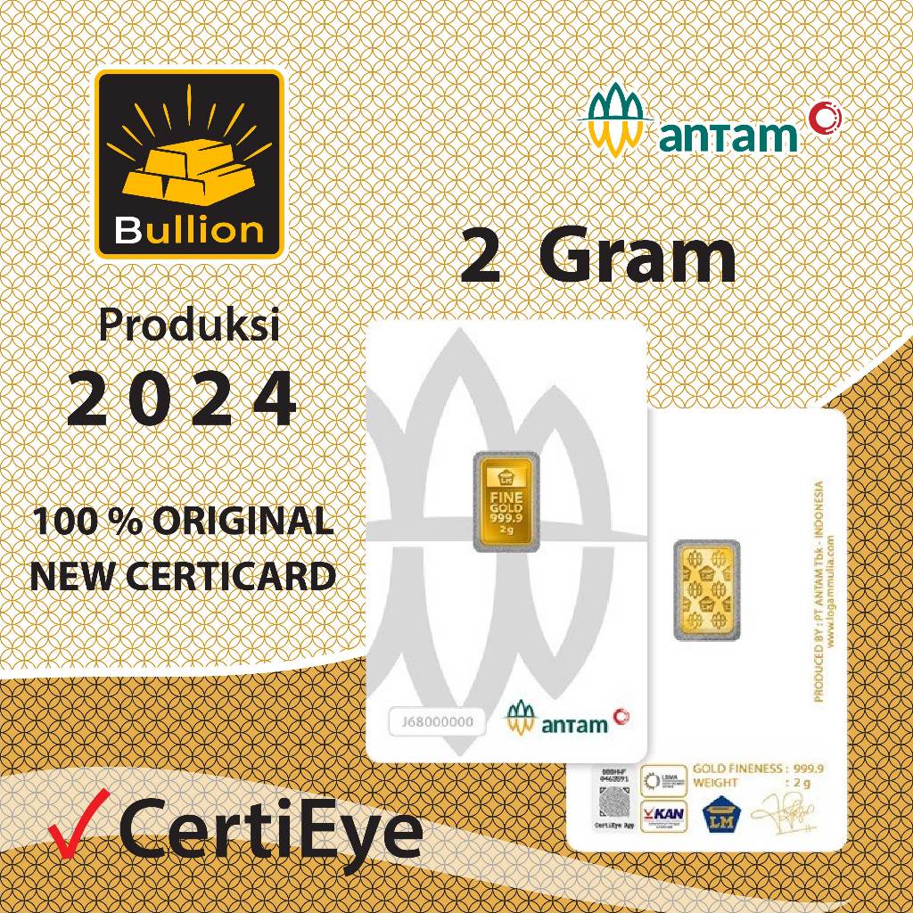 Jual LOGAM MULIA LM ANTAM EMAS BATANGAN KEPINGAN 2 GRAM | Shopee Indonesia