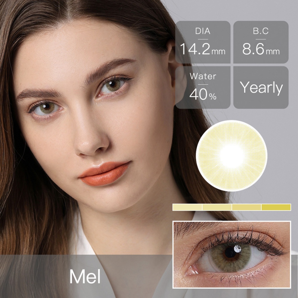 Jual Softlens Minus 0.00/-8.00 Icy gray Ochre lensa kontak 14.2mm ...