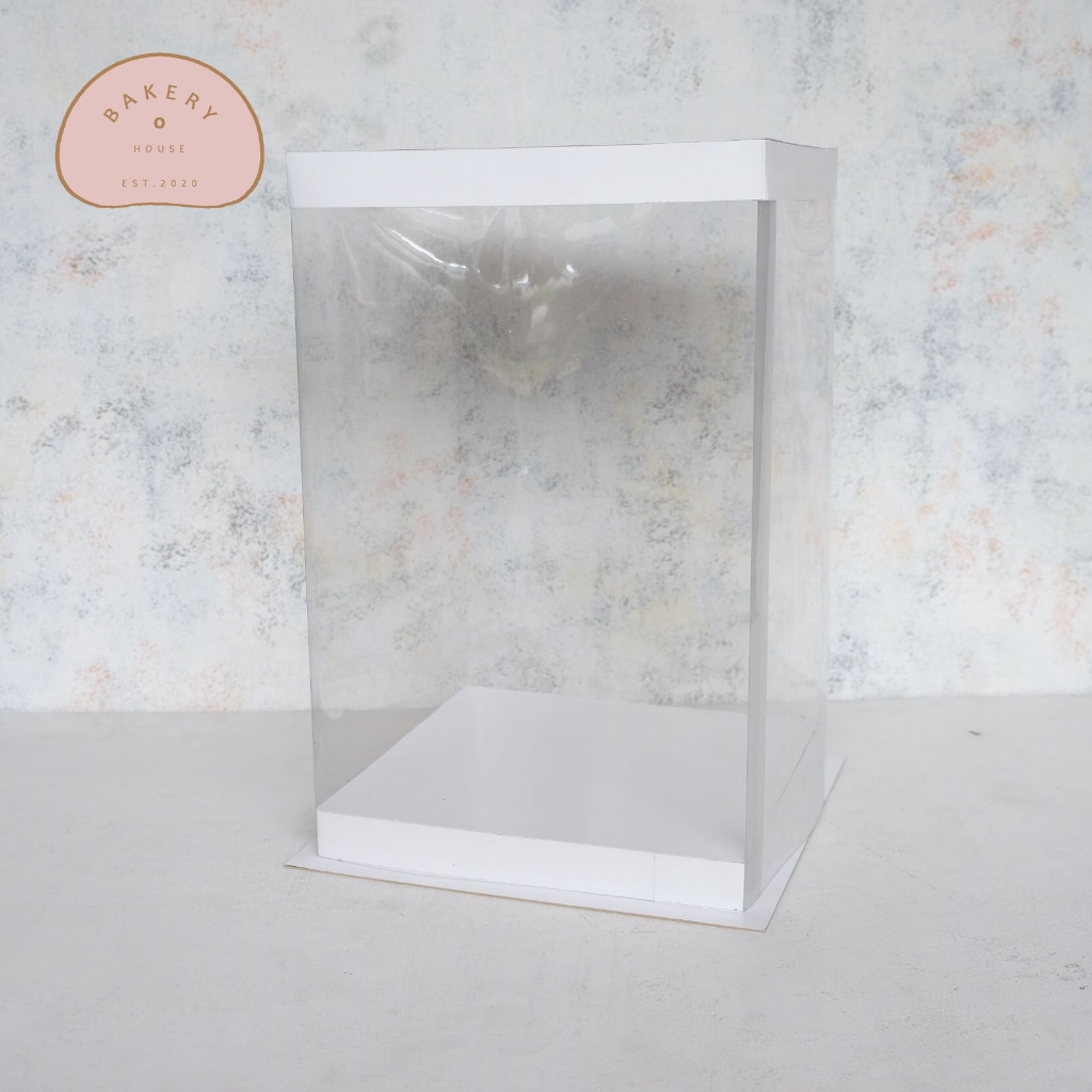 Jual NEW // BOX MIKA TRANSPARANT REGULER KOTAK / KOTAK MIKA KUE BENING ...