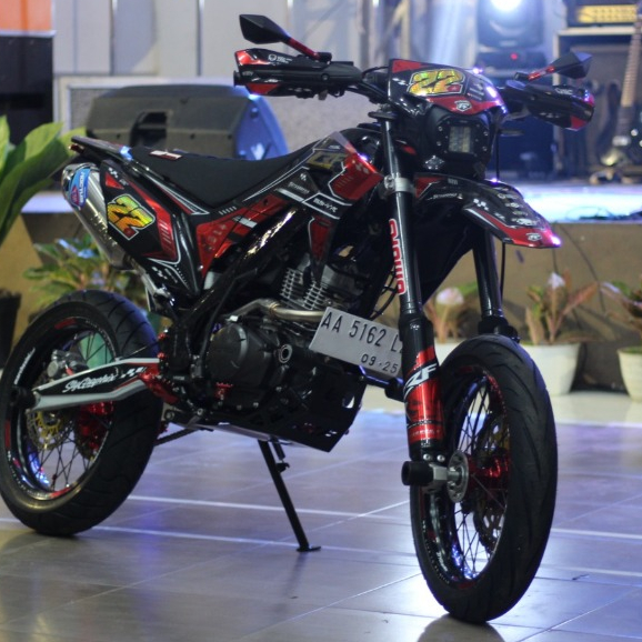 Jual DECAL CRF 150L TEMA HITAM MERAH BISA CUSTOM NAMA NOMOR DAN WARNA ...