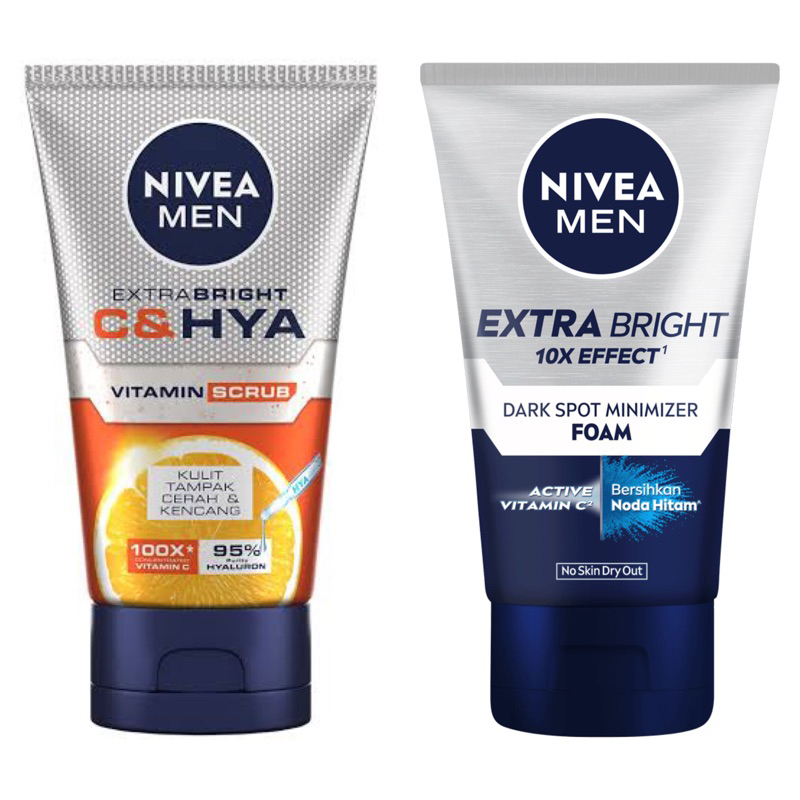 Jual Facial Foam Nivea Men Extra Bright Dark Spot, C&Hya 100ml | Shopee Indonesia