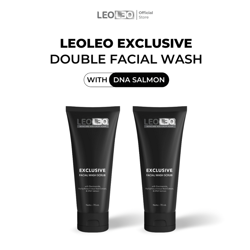 Jual LEOLEO Paket Double Exclusive Facial Wash Scrub With DNA Salmon ...