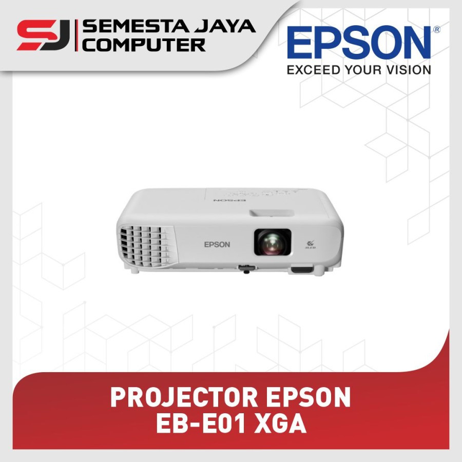 Jual Projector Epson EB-E01 XGA 3LCD 3300 Lumens EBE01 Proyektor ...