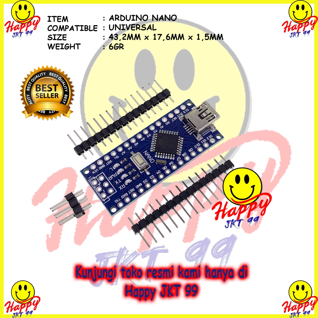 Jual Arduino Nano V3 Atmega328p Ch340g 5v Arduino Nano R3 Atmega328p 4067