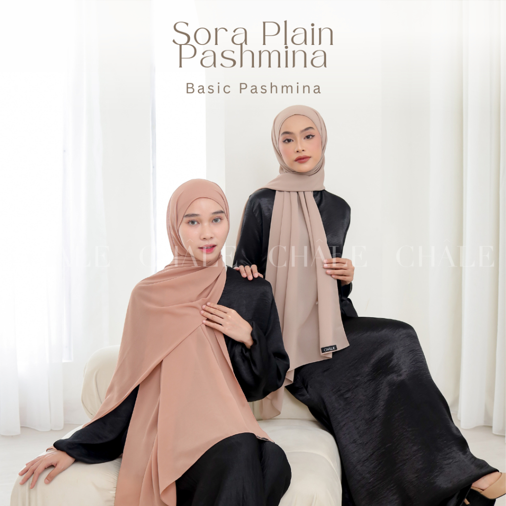 Jual Châle Sora Plain Pashmina/ Pashmina Basic Polos | Shopee Indonesia