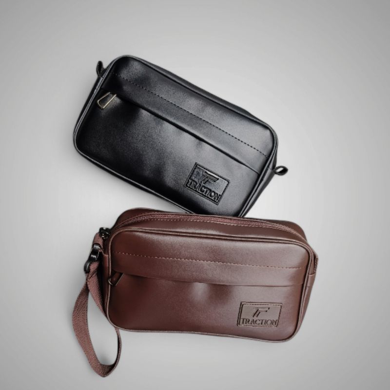Jual TRACTION | Clutch Pria Kulit Sintetis Medium | Handbag Pria ...