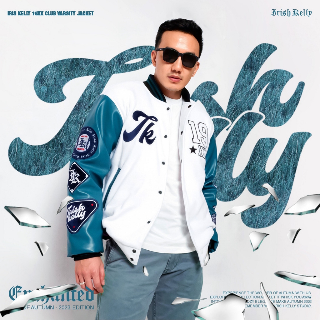 Jual IRISHKELLY Baseball 19 Varsity Jacket White | Shopee Indonesia