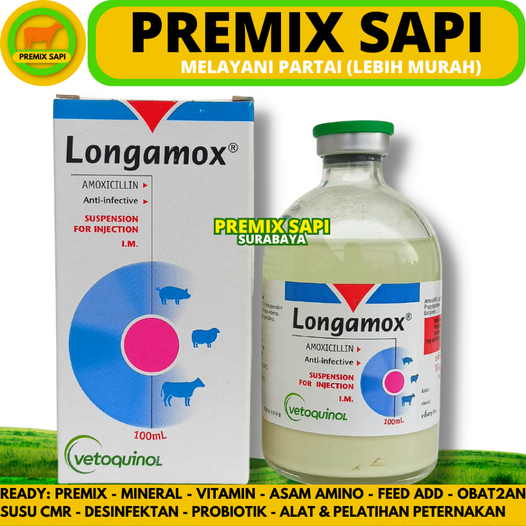 Jual LONGAMOX 100ML - Obat Antibiotik Spektrum Luas Long Acting Hewan ...