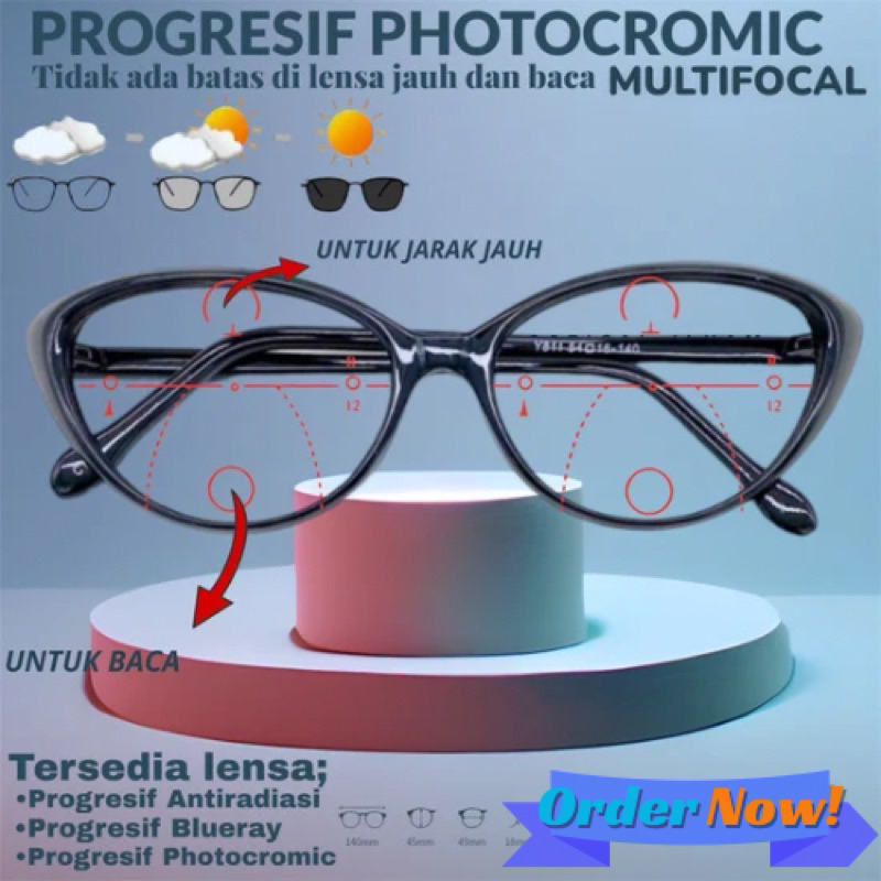 Jual Kacamata Progresif Photocromic Wanita cet eye | Kacamata Progresif ...