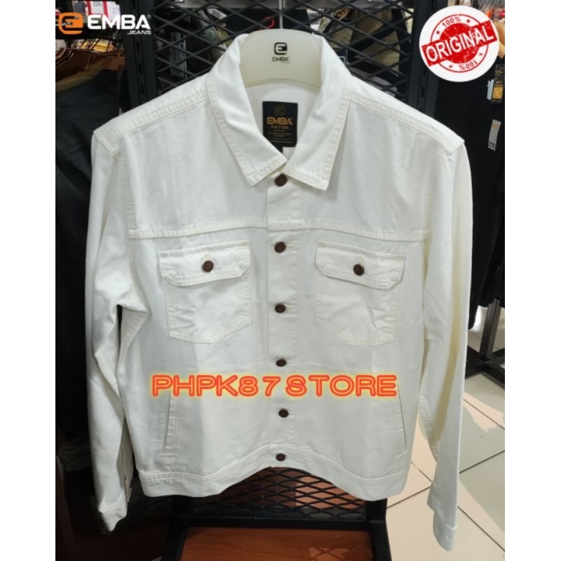 Jual Emba jeans jaket denim pria, jaket detail kancing saku depan ...