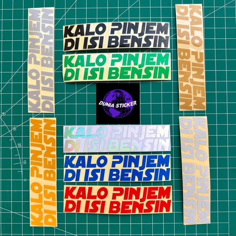 Jual Stiker Kalau Pinjam Isi Bensin Sticker Cutting Stiker Motor Murah ...