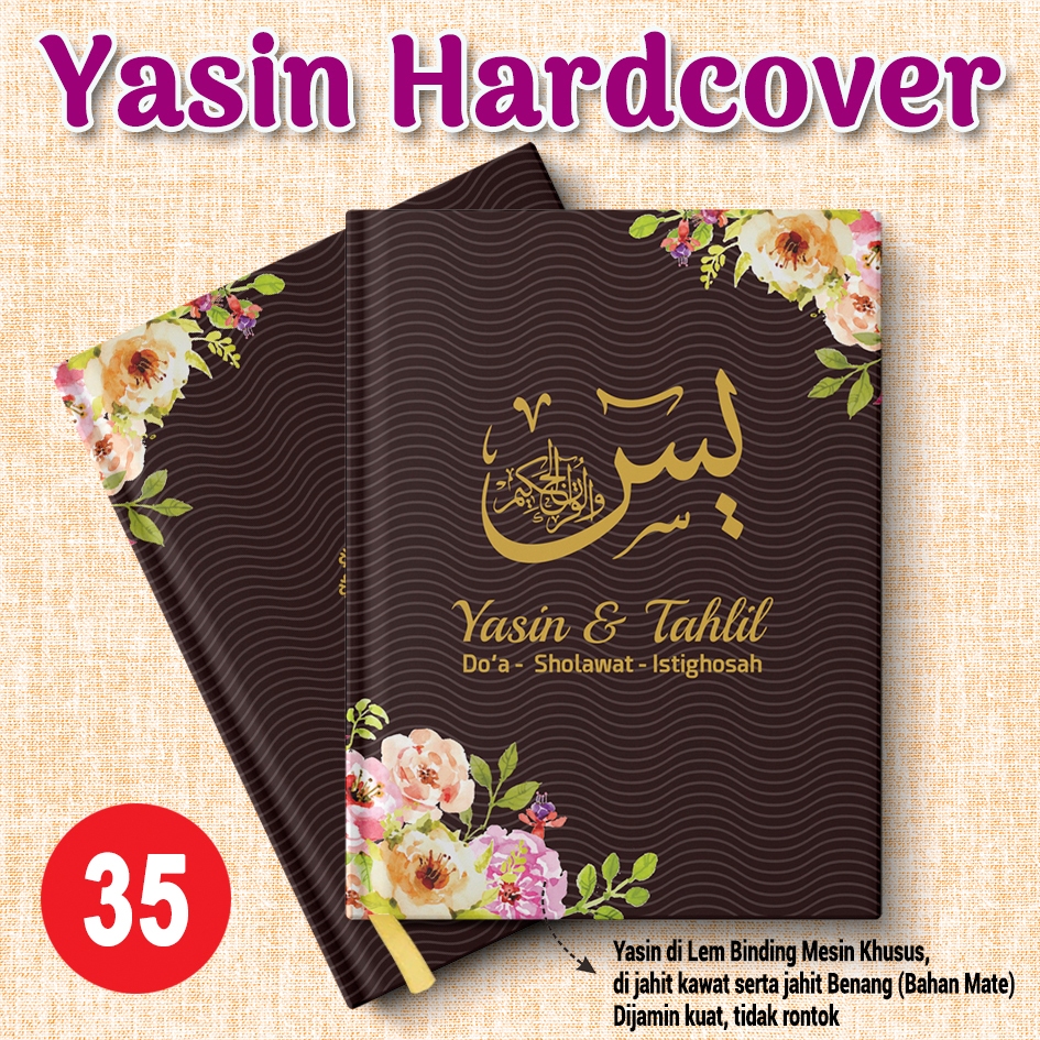 Jual (Desain 33-48) Buku Yasin Tahlil Hardcover + Sisipan (foto & nama ...