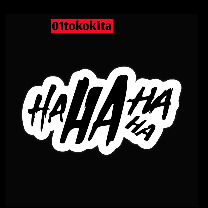 Jual Sticker cutting hahahaha ketawa orang variasi motor helm Stiker ...