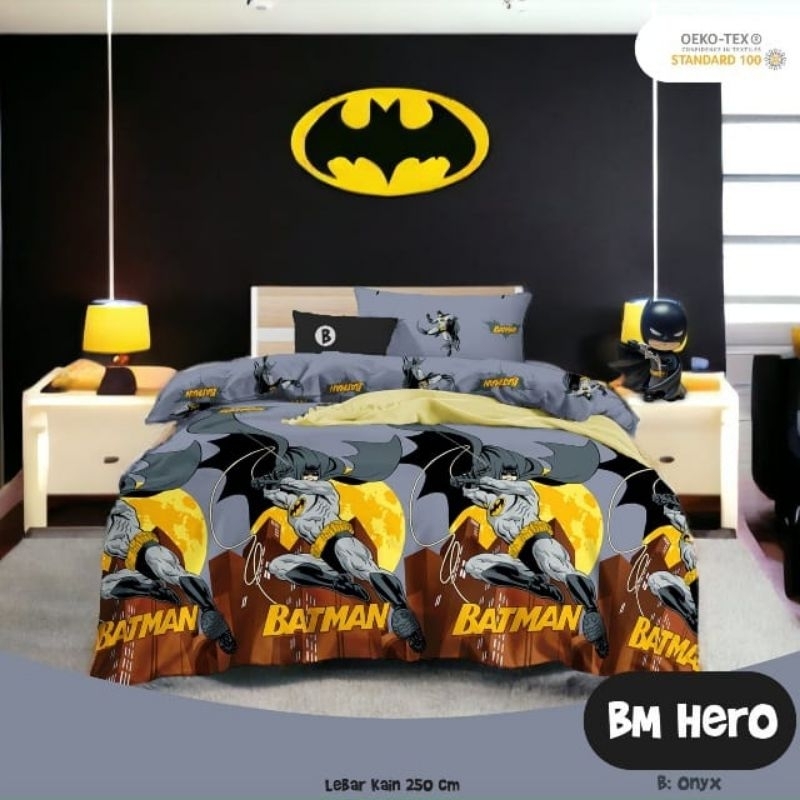 Jual Kain Sprei Katun CVC STAR motif BM PRINCE OF GOTHAM | Shopee Indonesia