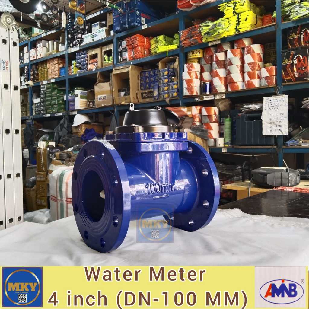 Jual METERAN AIR 4" INCH DN100 MM / WATER METER 4" INCH / FLOWMETER AIR ...