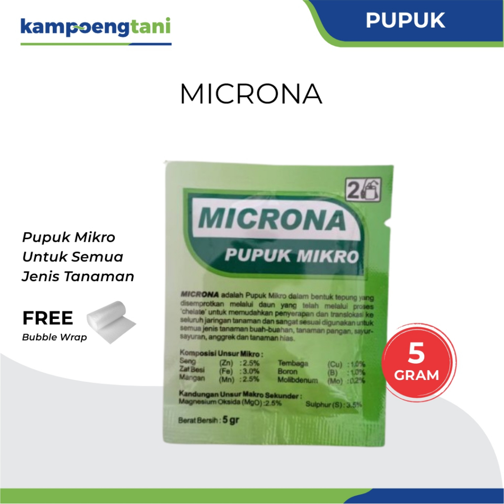 Jual Kampoeng Tani - Microna 5 gram Pupuk Mikro Untuk Semua Tanaman ...